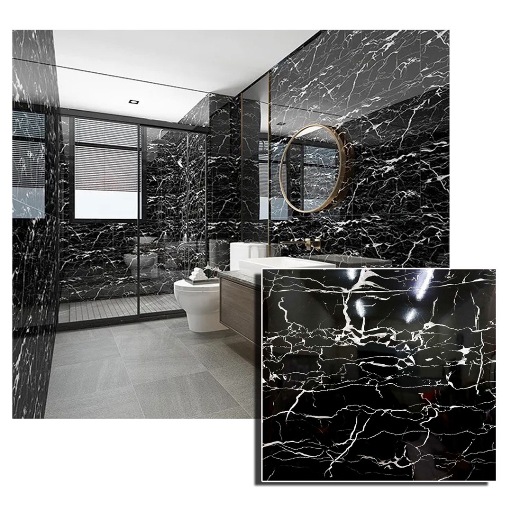 Jual HT Wallpaper Sticker Dinding Bahan Foam Wallfoam Motif Marble 60 ...