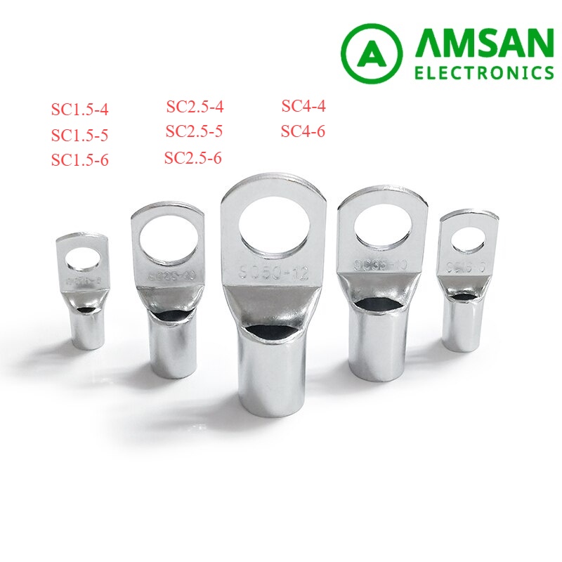 Jual Skun SC Kabel Lug Terminal Konektor Sepatu Kabel Skun SC1.5-4 SC1.5-5 SC1.5-6 SC2.5-4 SC2.5 ...