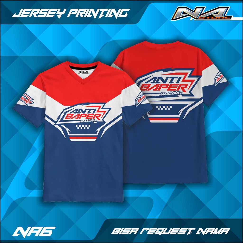 Jual Kaos jersey printing motif ANTI BAPER desain terbaru bahan ...