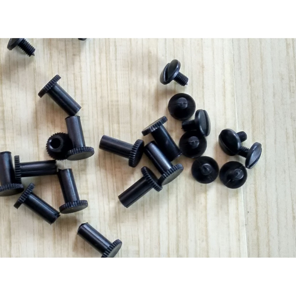 Jual Baut plastik Jilid buku 13 mm (obeng minus) hitam | Shopee Indonesia