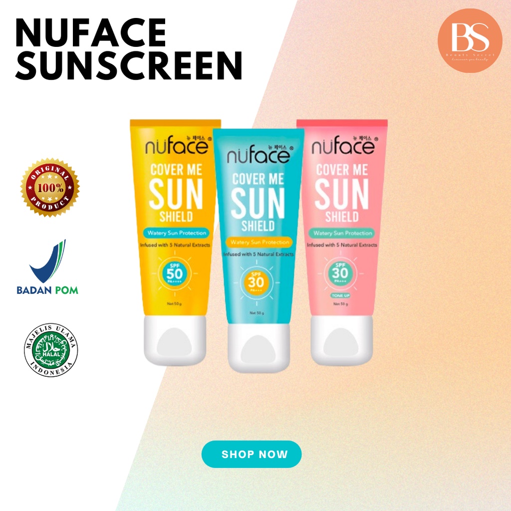Jual Nuface Sunscreen Cover Me Sun Shield 50gr (100% ORIGINAL & BPOM ...