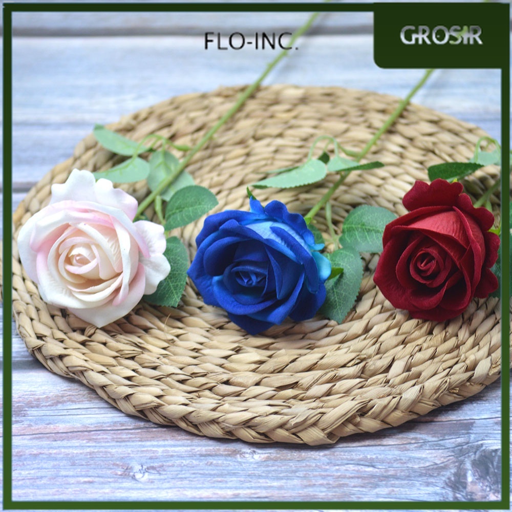 Jual FLO-INC. - M01 ROSIX Diameter 6cm Bahan Bludru Bunga Mawar / Bunga ...