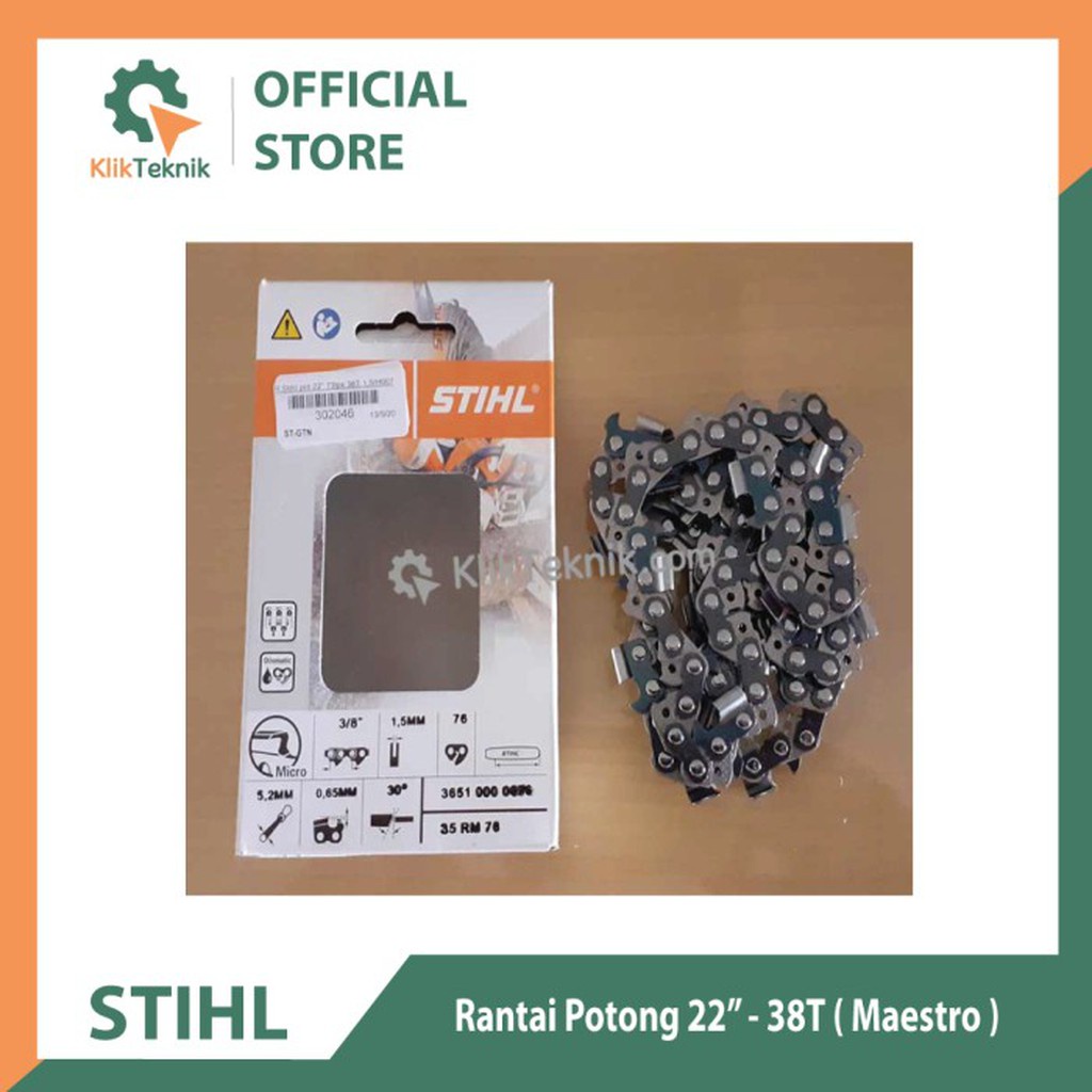 Jual WD45T STIHL Rantai potong 22" 38T kaki 1,5mm (Maestro) | Shopee Indonesia