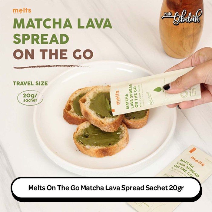Jual Melts On The Go Matcha Lava Spread Sachet 20gr - Selai Vegan ...