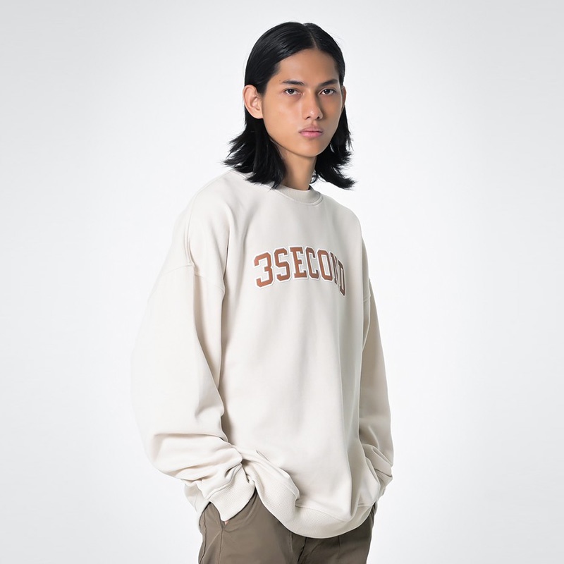 Jual 3Second Sweater Men Logo Center 120423 | Shopee Indonesia