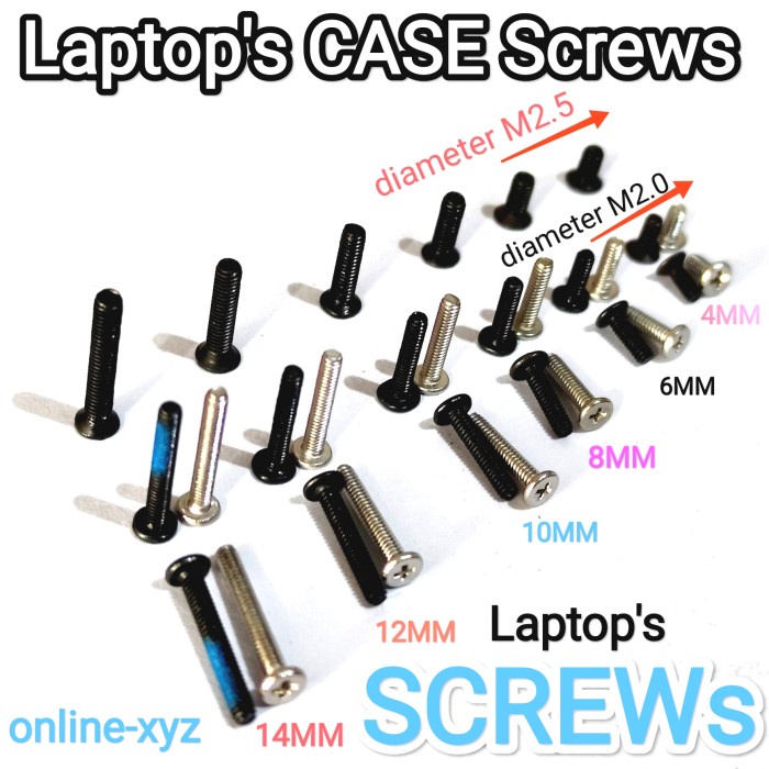 Jual baut mur sekrup casing Laptop ASUS ACER LENOVO HP DELL AXIOO ...