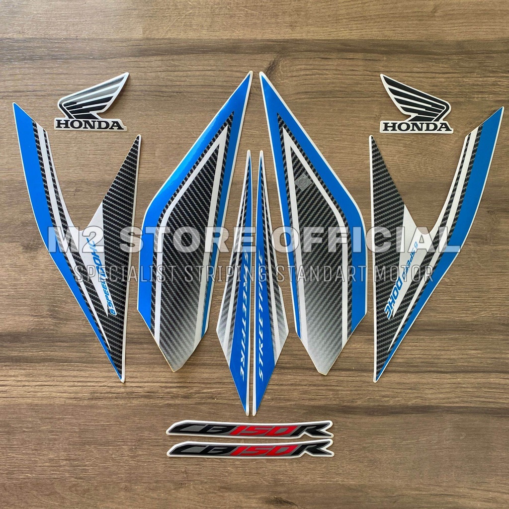 Jual striping stripping Honda cb150r cb 150 r 2016 putih lis biru ...
