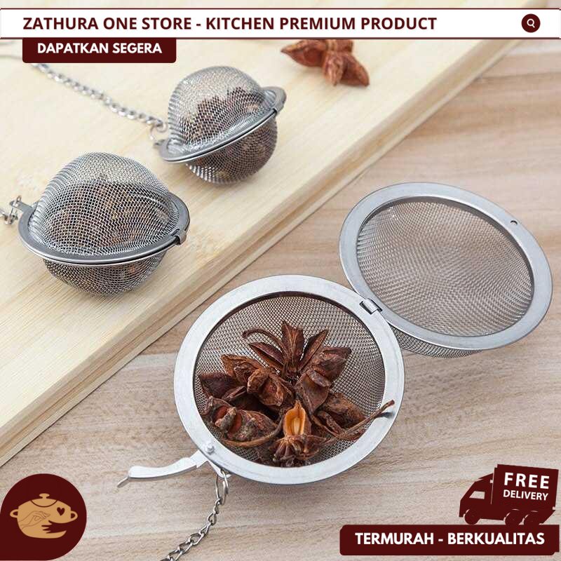 Jual ZO Filter Saringan Teh Kopi Reusable Silicone Tea Bag Coffee Bulat ...
