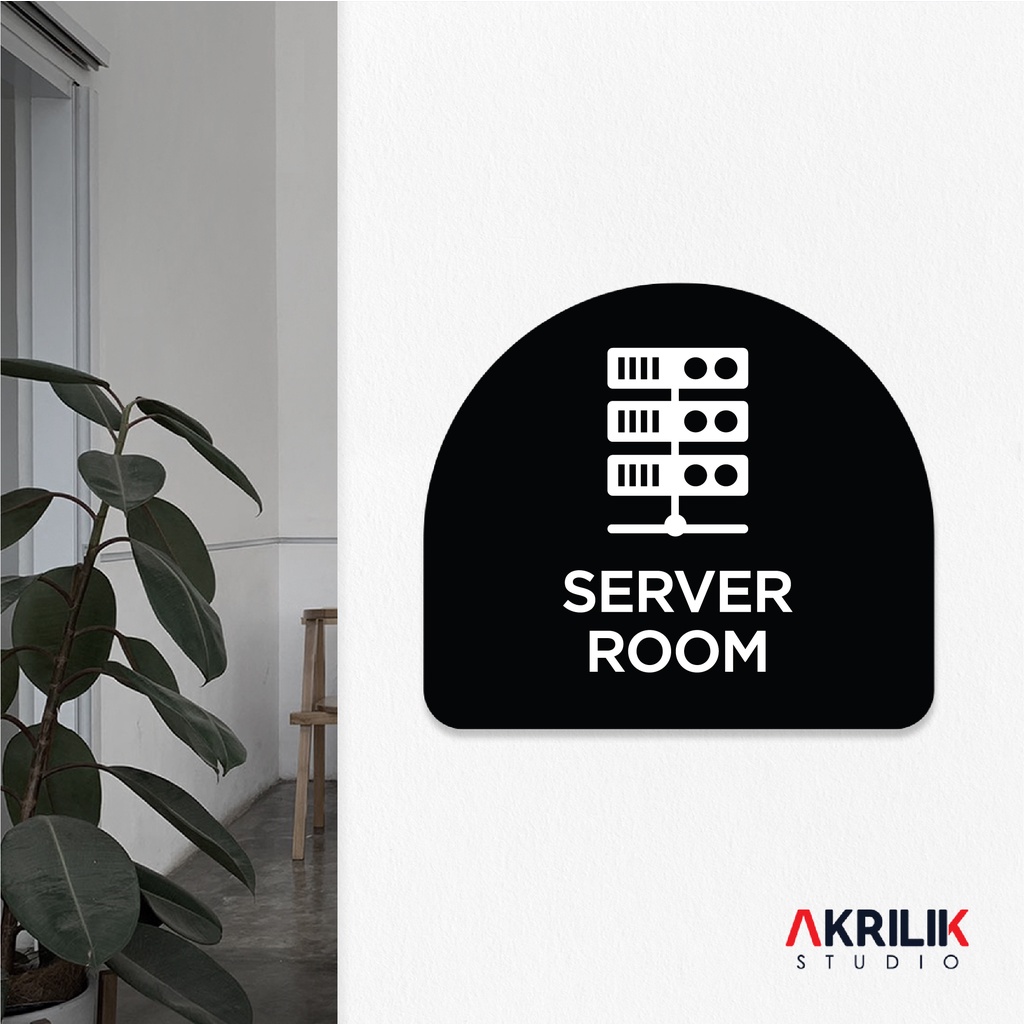 Jual Sign Board Akrilik Server Room Papan Acrylic Signage Tempel ...