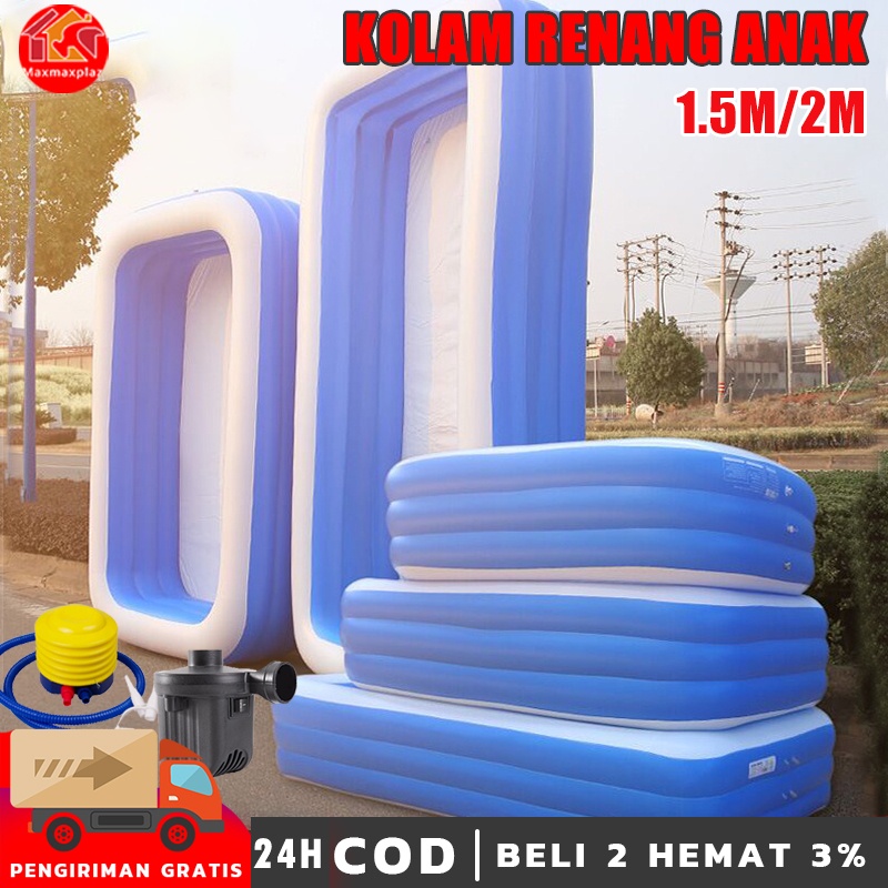 Jual Kolam Renang Karet Mandi Bola Anak Baby Swimming Pool Jumbo 2m 1 ...