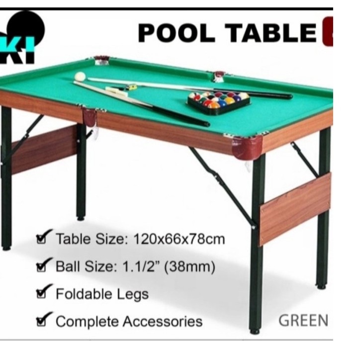 Jual Meja Billiard MURREY Pool Table 4-ft 4 feet MDF Biliar Billiar ...