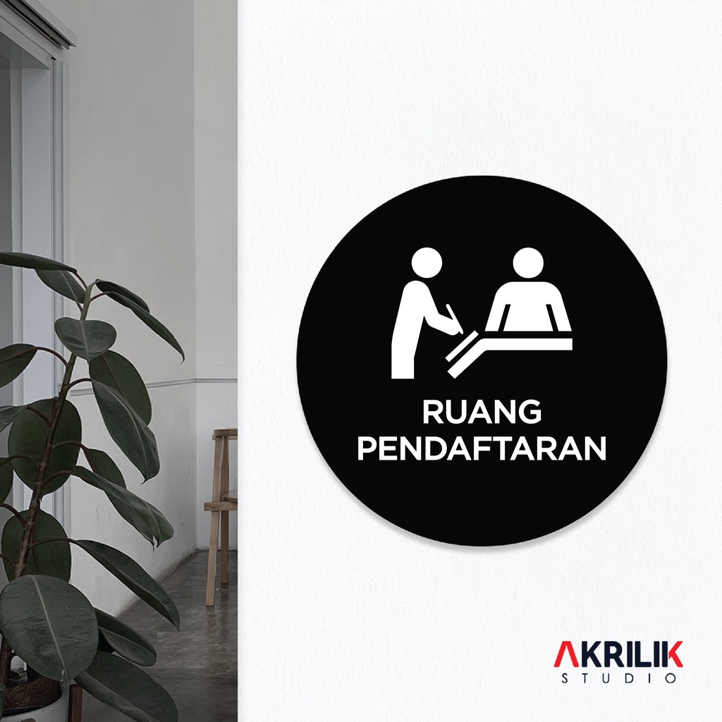Jual Sign Board Akrilik Ruang Pendaftaran Papan Acrylic Signage Tempel ...
