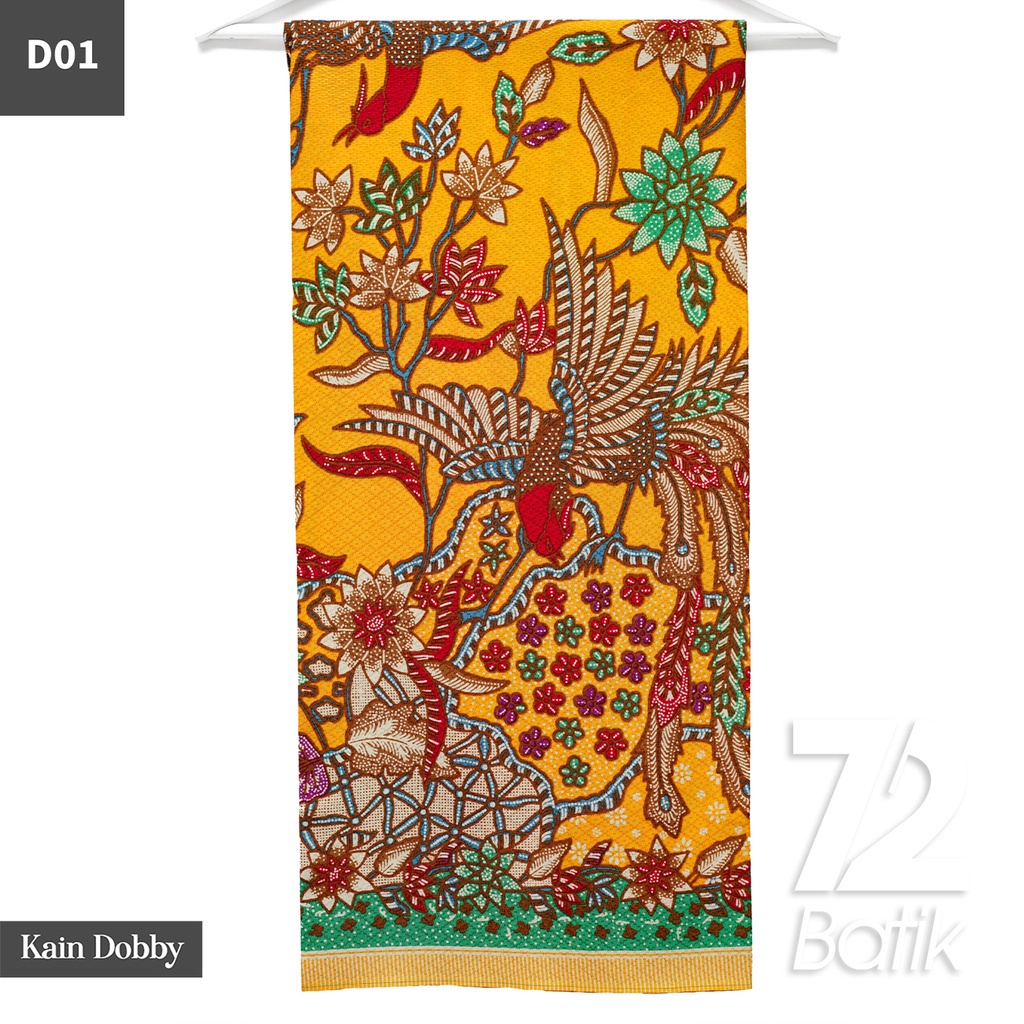 Jual KAIN BATIK PREMIUM Dobby Motif Burung Cendrawasih Warna Kuning ...