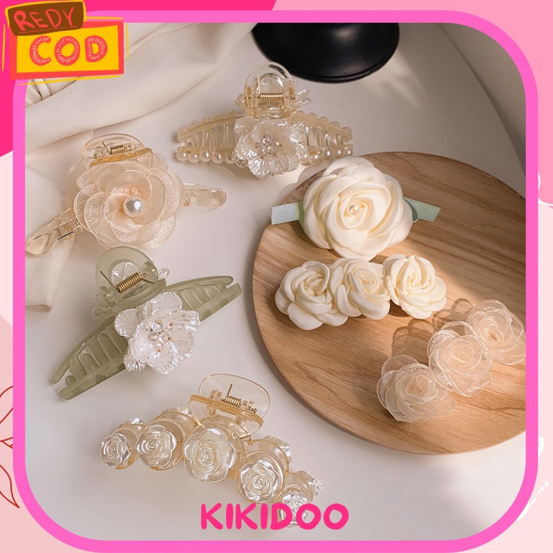 Jual Pomponi Jepit Rambut Camelia Flower Putih Jedai Cetar Jumbo JR166 ...