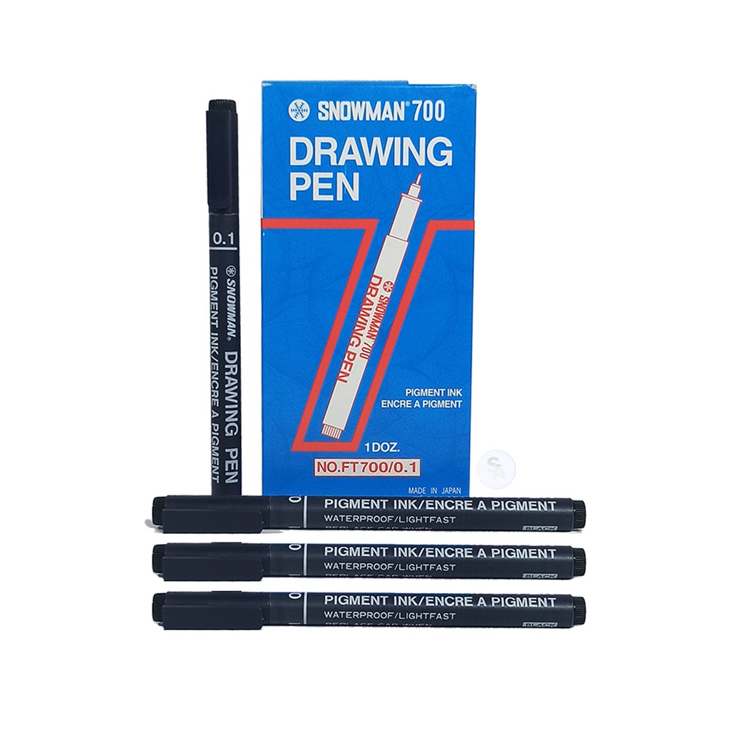 Jual SNOWMAN - Drawing Pen 700 All Varian 0.1 ~ 0.8 Hitam - Pcs ...