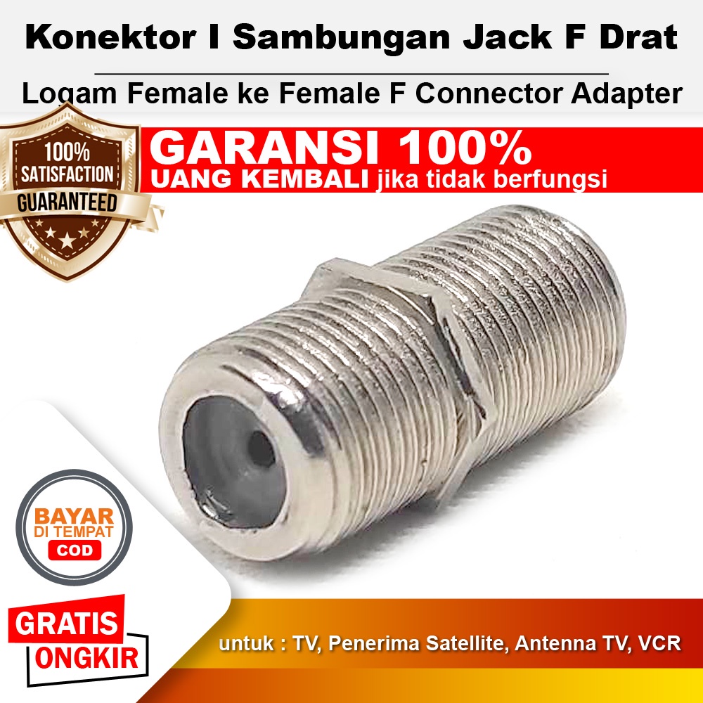 Jual Konektor I Sambungan Jack F Drat Kabel Antena TV Parabola Female ...