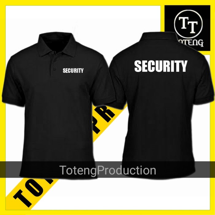 Jual toteng baju polo shirt kerah seragam Satpam Security pria | Shopee ...