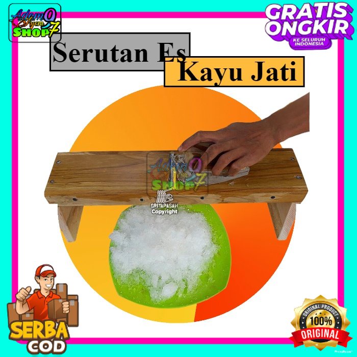 Jual Gosrok Es Batu / Serut Es Batu / Pasah Es Kayu Jati Asli Serut Es ...