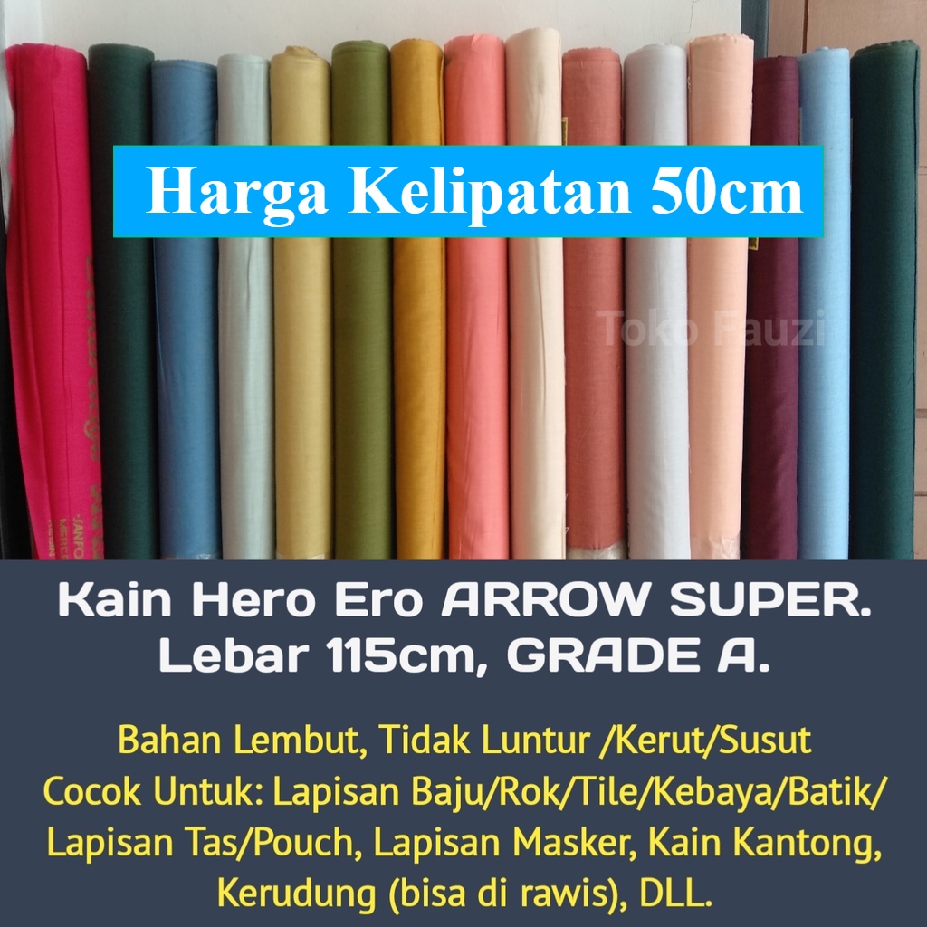 Jual 50cm Kain furing hero bahan puring hero errow arrow Lebar 115cm ...
