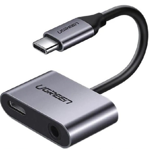 Jual Ugreen 50596 Audio Adapter Type C to C + Jack 3.5mm Non DAC for Laptop Computer | Shopee ...