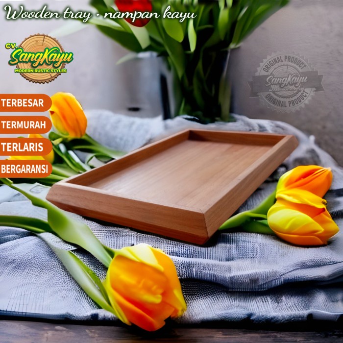 Jual Nampan Saji Kayu Jati Premium Teak Wooden Tray-Elegan dan ...