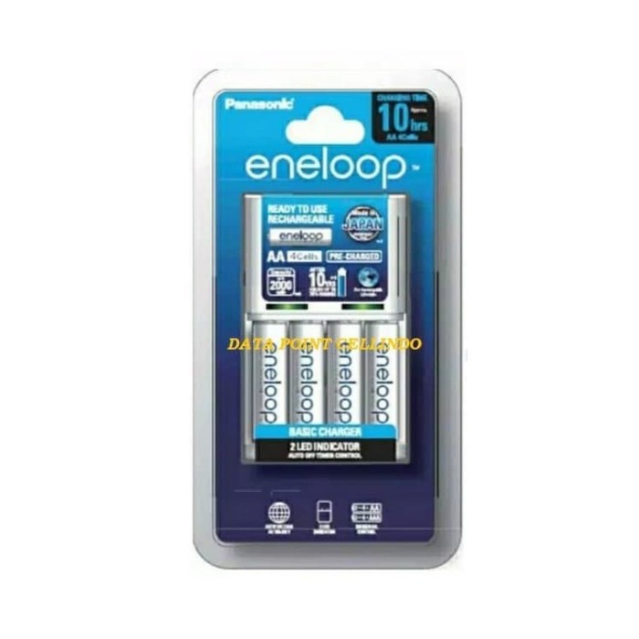 Jual Panasonic Eneloop Basic Charger +4 baterai AA A2 2000mAh Battery ...