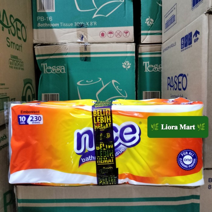 Jual NICE tissue toilet 10 roll 230 sheet x 2 pack (BELI 2 LEBIH HEMAT ...
