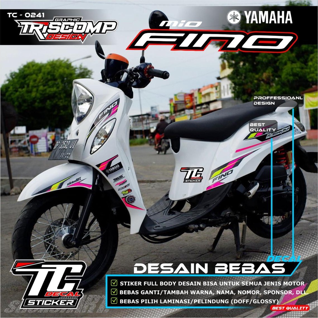 Jual Decal Sticker Fino 125 Striping Full Body Desain Keren Bebas ...