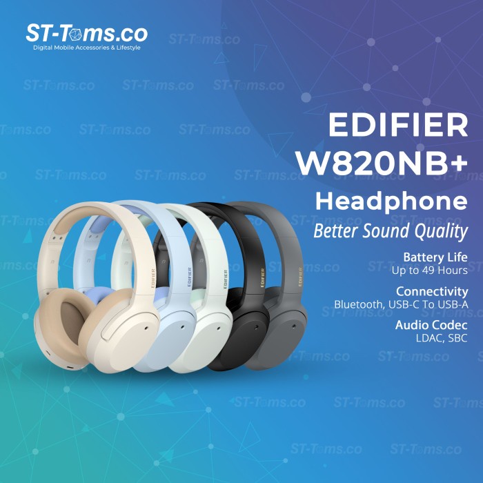Jual Edifier W820NB Plus / W 820NB+ Bluetooth Headphone Hybrid ANC LDAC ...