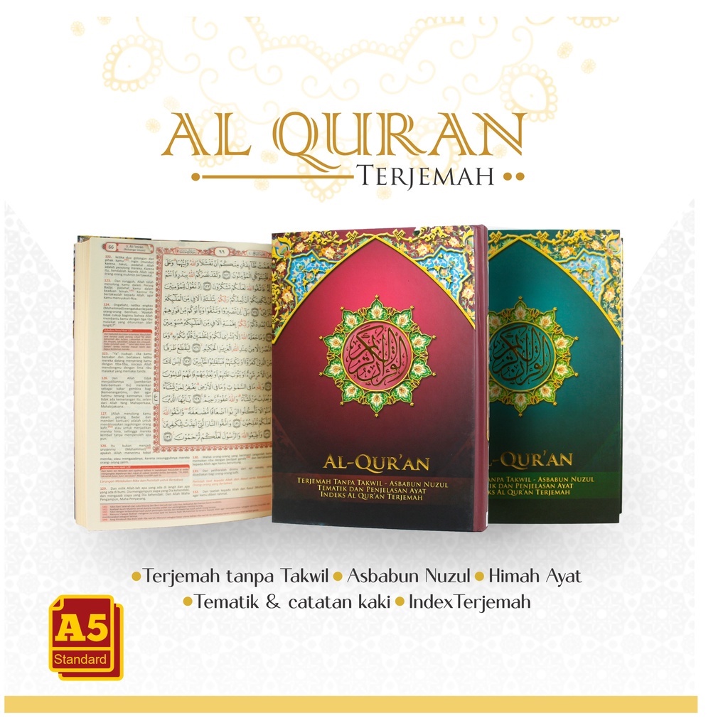 Jual Al Quran Terjemah Khat Utsmani dan Asbabun Nuzul ukuran A5 Standar ...