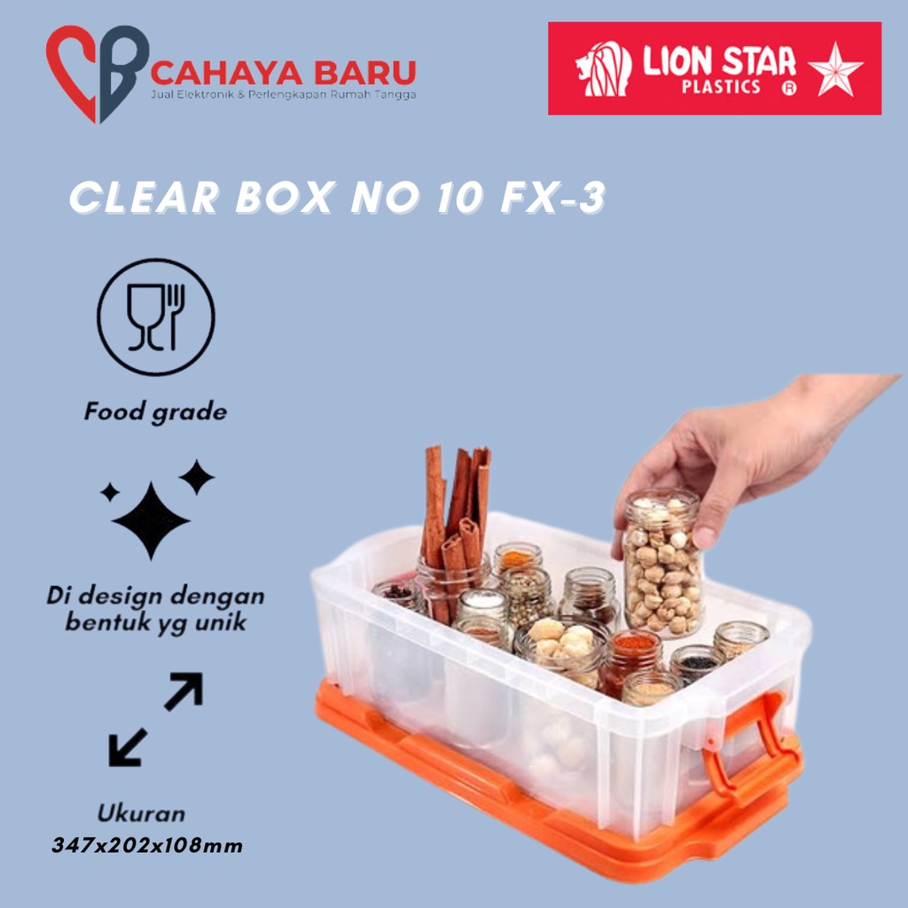 Jual LION CLEAR BOX NO 10 FX-3 | Shopee Indonesia