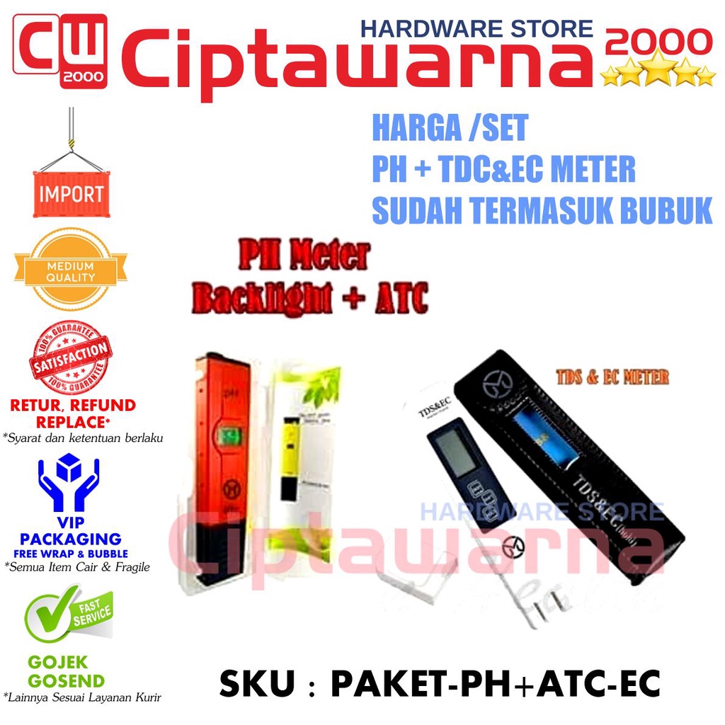 Jual Paket Hemat Alat Ukur Ph Atc & Tds Dan Ec Meter Keasaman ...