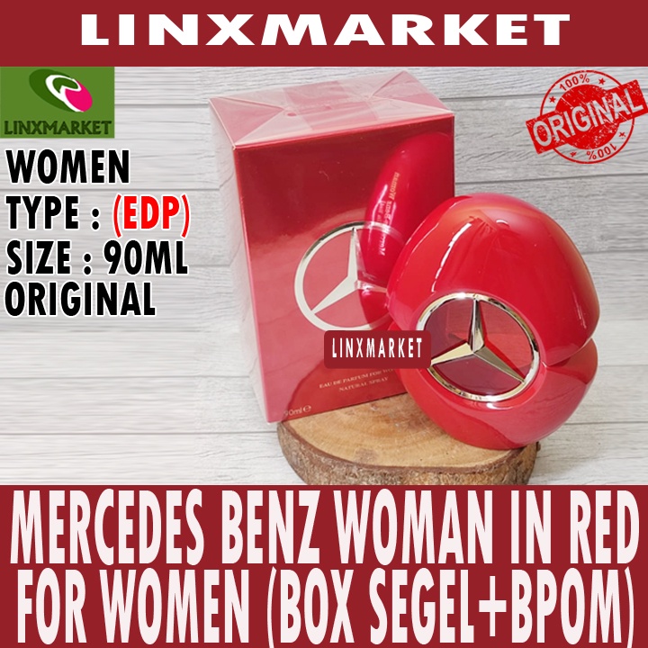 Jual ORIGINAL MERCEDES BENZ WOMAN IN RED WOMEN (EDP) 90ML (BOX SEGEL+BPOM) | Shopee Indonesia