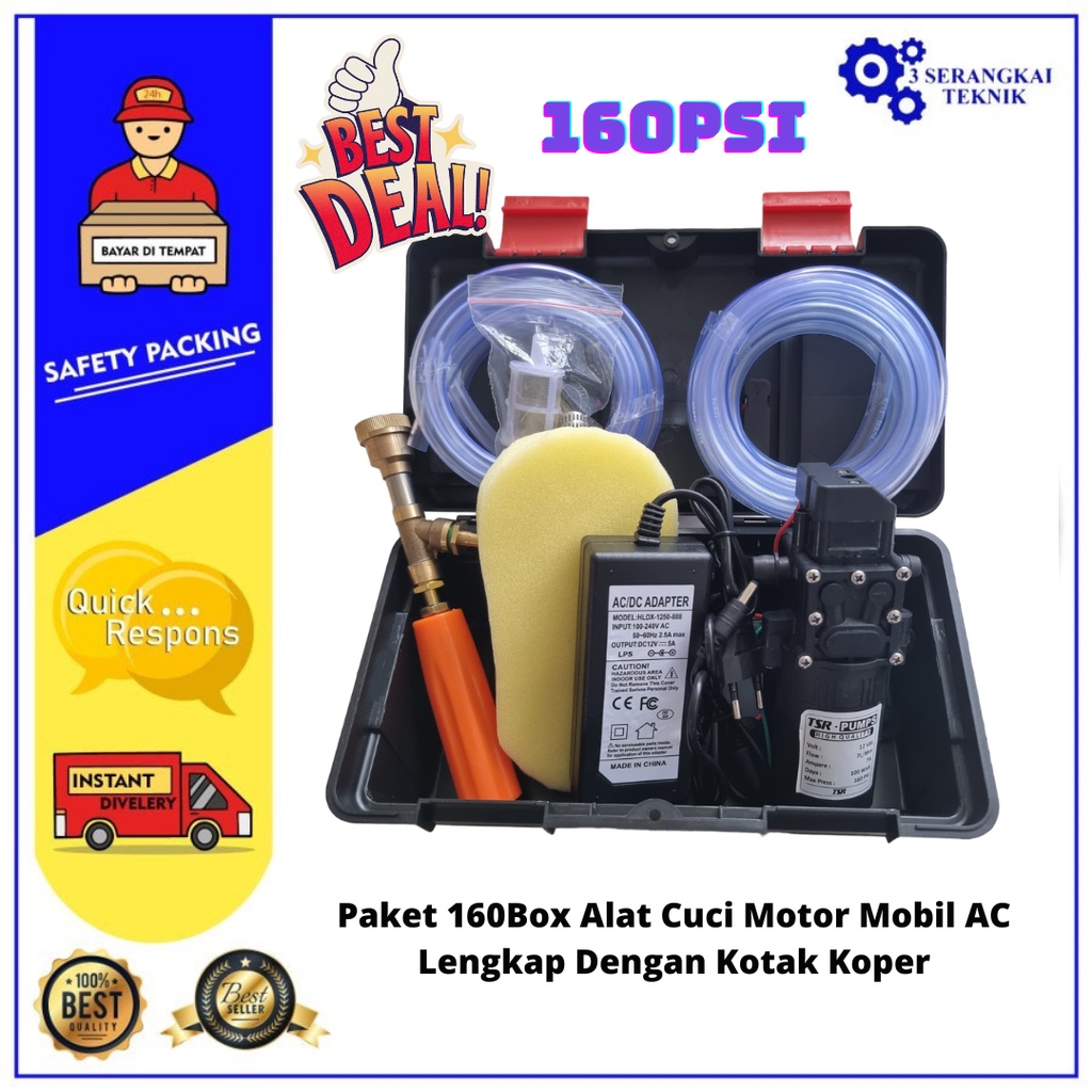 Jual Paket 160Box Alat Cuci Motor Mobil AC Lengkap Dengan Kotak Koper ...