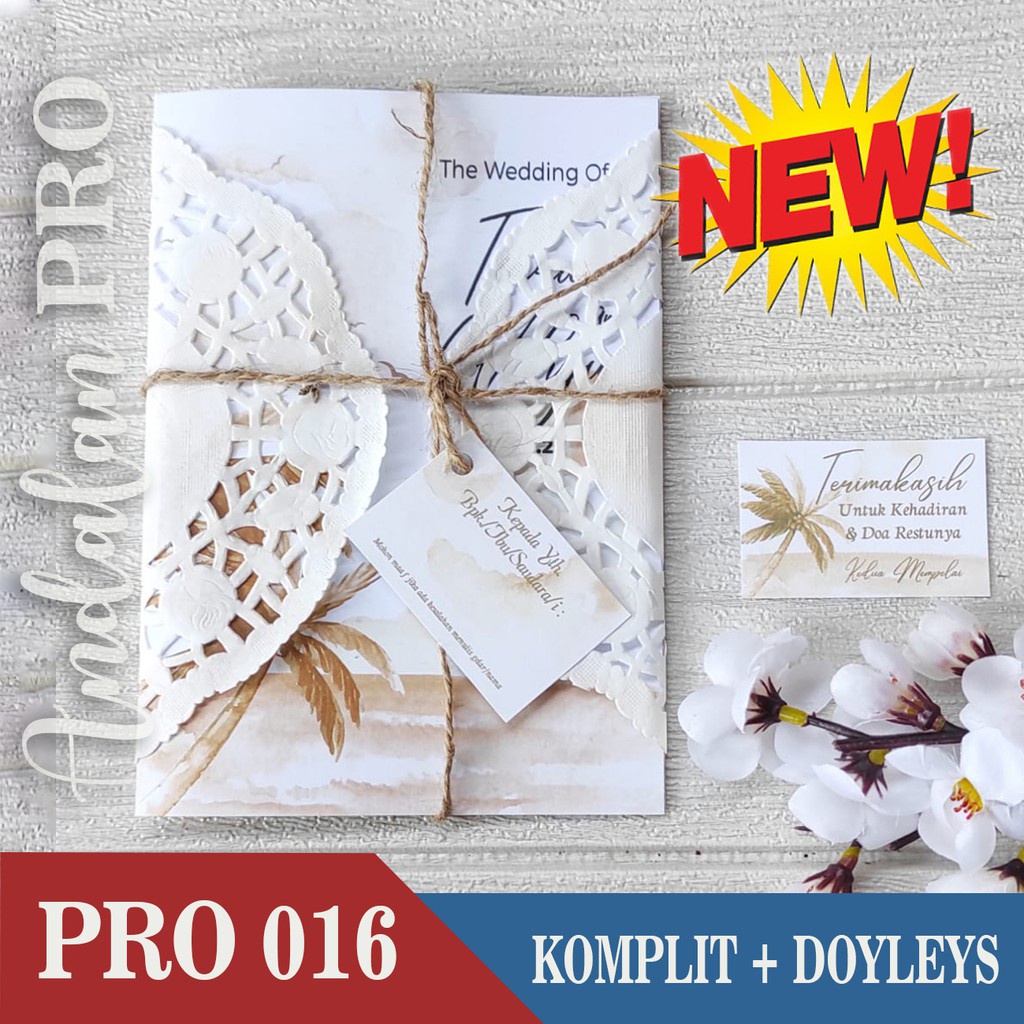 Jual Kode Toko: S2 - PRO 016 BL Lipat 2 Varian Doyleys + Pita - Cetak Undangan Termurah ...