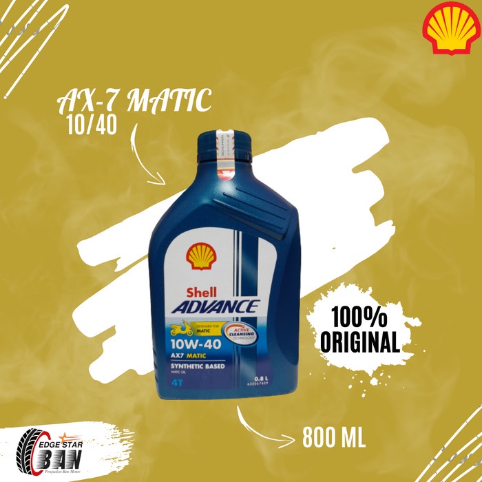 Jual Oli mesin shell AX 7 Matic 4T 10W/40 - 0,8 liter | Shopee Indonesia
