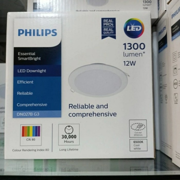 Jual Downlight LED Philips DN027B 12 Watt G3 12W 12 W 12Watt 6 inch 6" | Shopee Indonesia