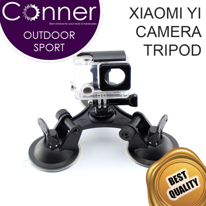 Jual Tripod Triangle Stable Car Suction Cup Glass Mount Xiaomi Yi ...