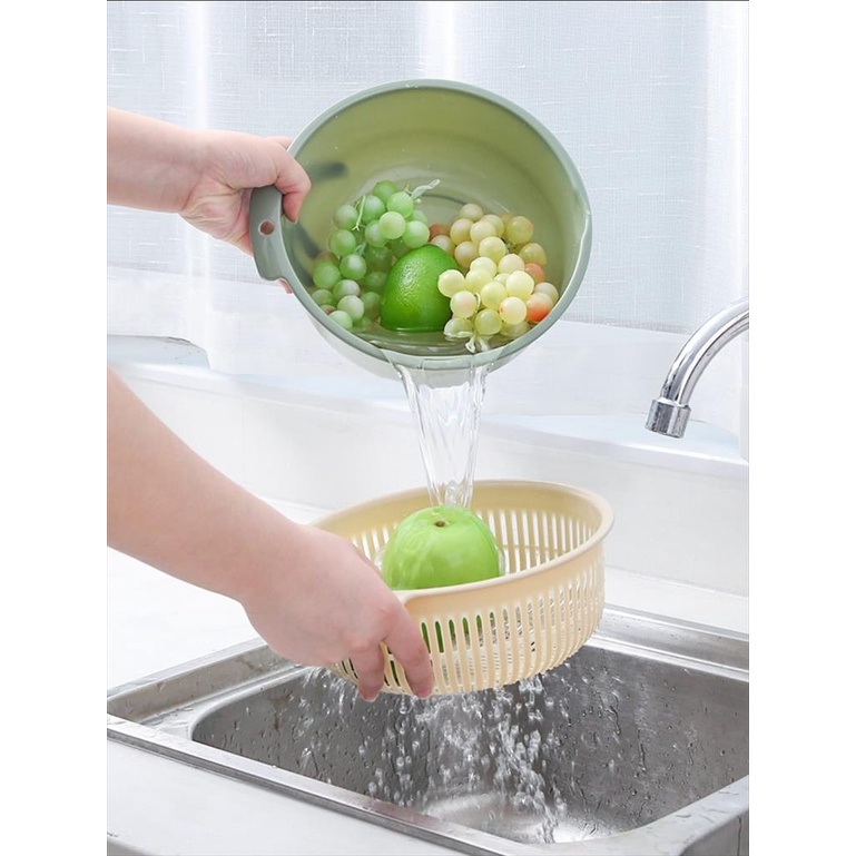 Jual Peniris Sayur Buah - Baskom Pencuci Makanan Wadah Tirisan | Shopee ...