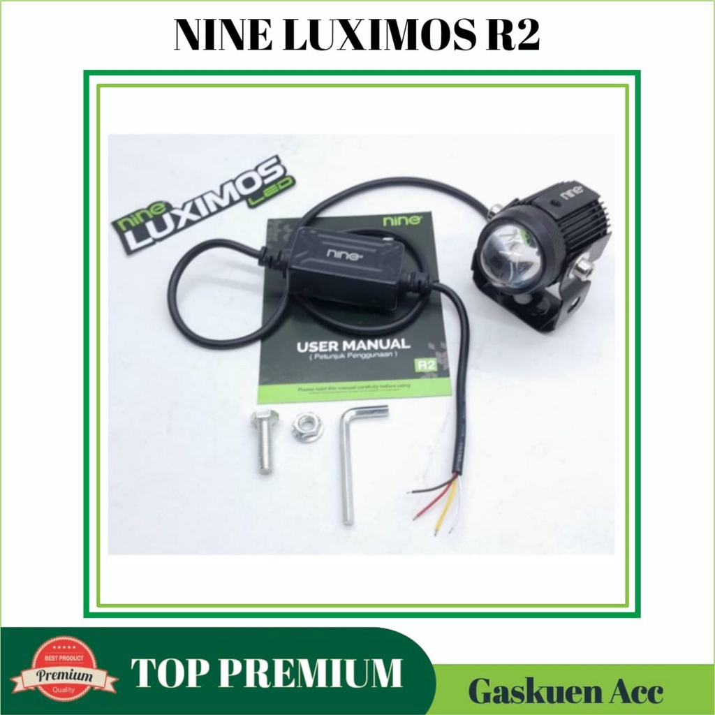 Jual Lampu Tembak Laser D2 LED Nine Luximos R2 R1 Putih Kuning | Shopee ...