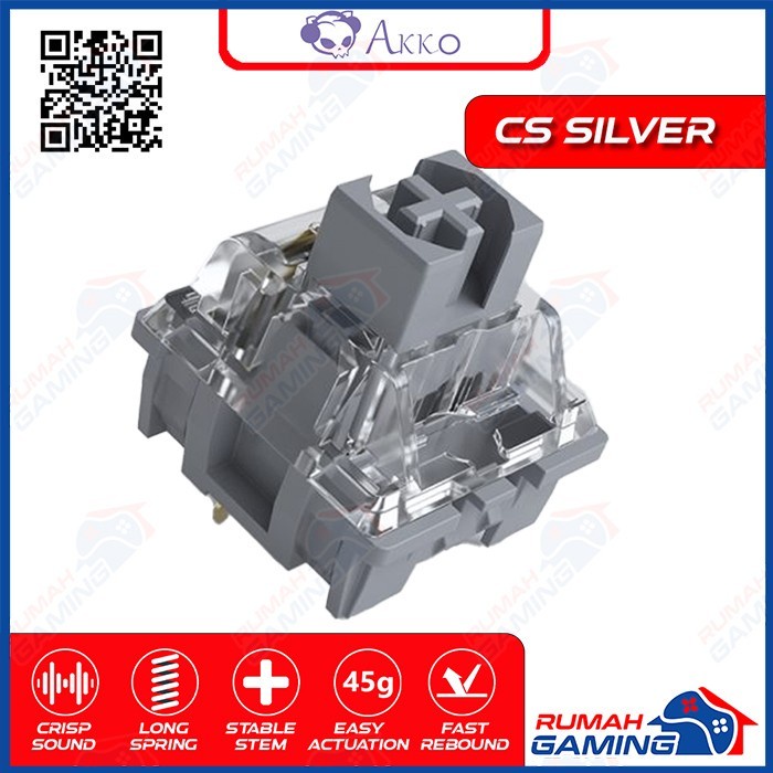 Jual SWITCH - AKKO CS SILVER - 3 PIN - 45g - PCB MOUNT - LINEAR ...