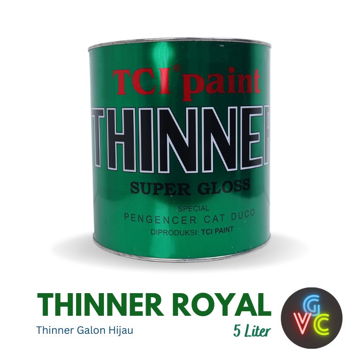 Jual Thinner Royal 5 Liter - Thinner Galon Hijau - GVCSupply | Shopee ...
