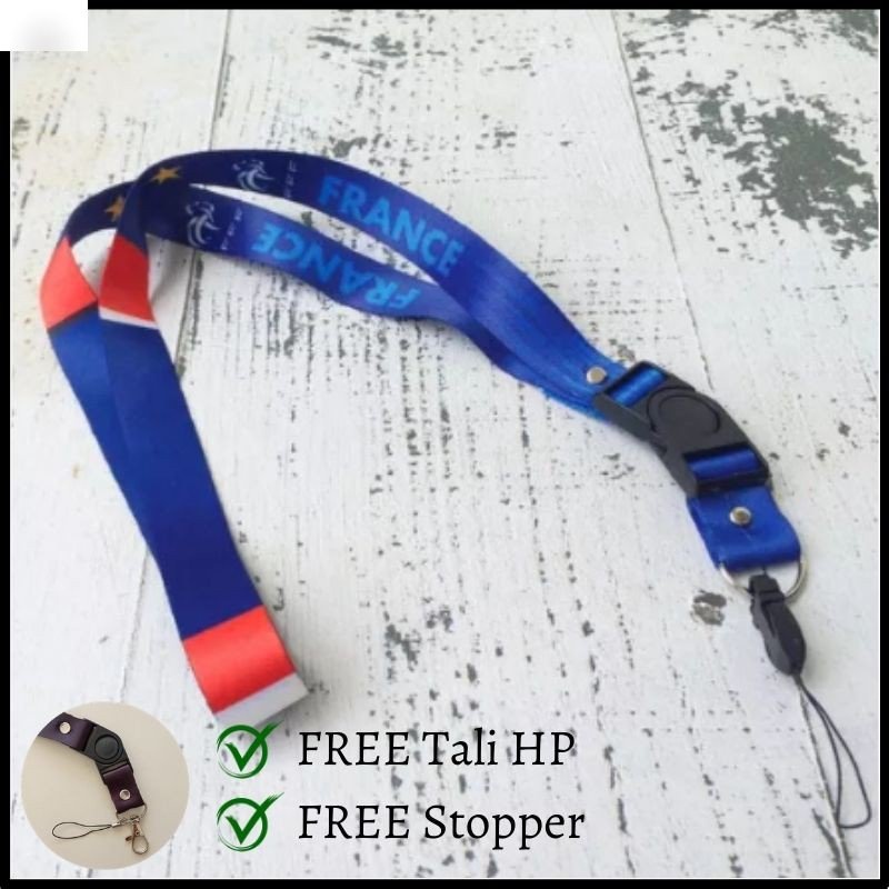 Jual Tali Lanyard Custom FC France / Custom Lanyard Tali Gantungan ...