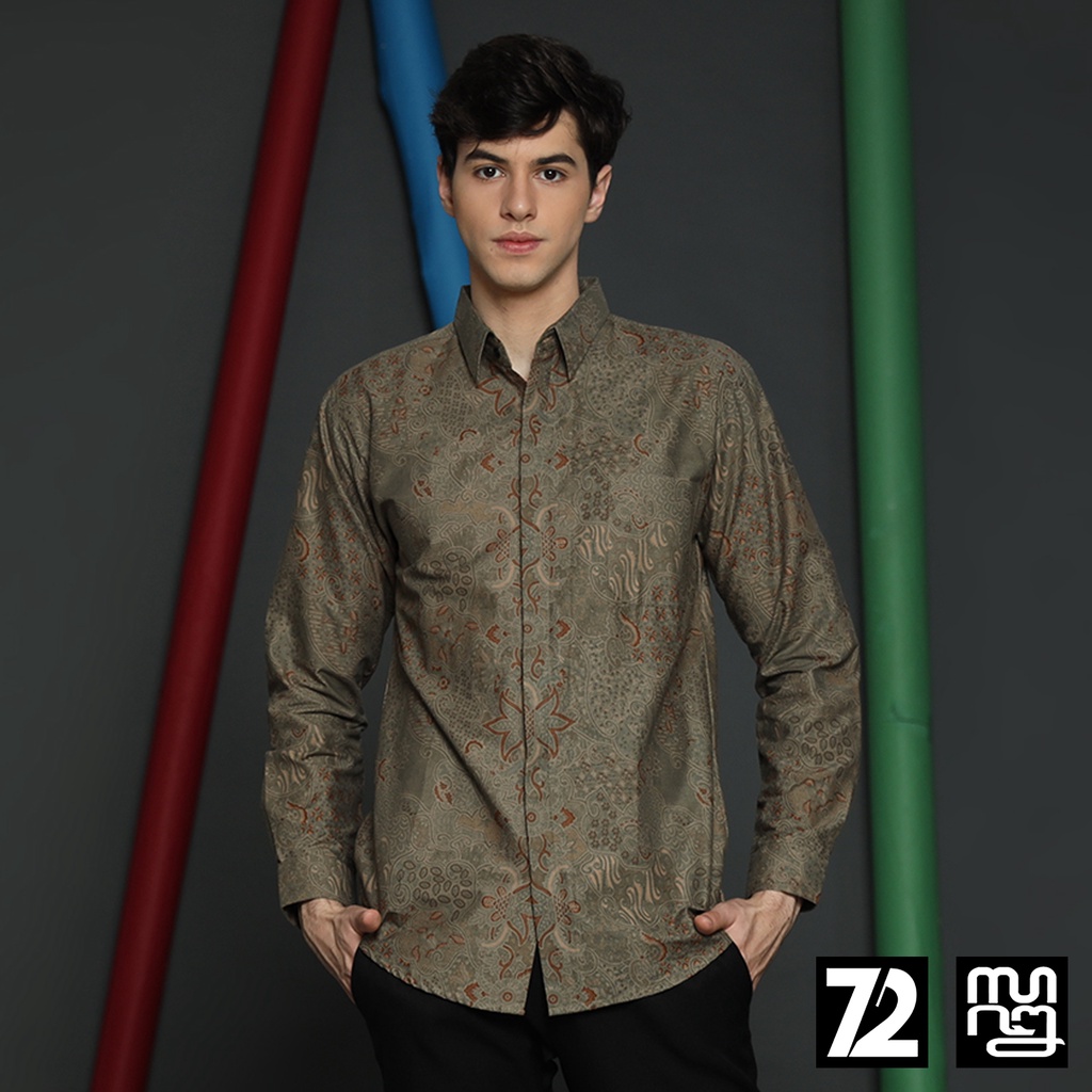 Jual BATIK COUPLE MODERN Kemeja Rok Lilit Instan Batik Pria Lengan ...