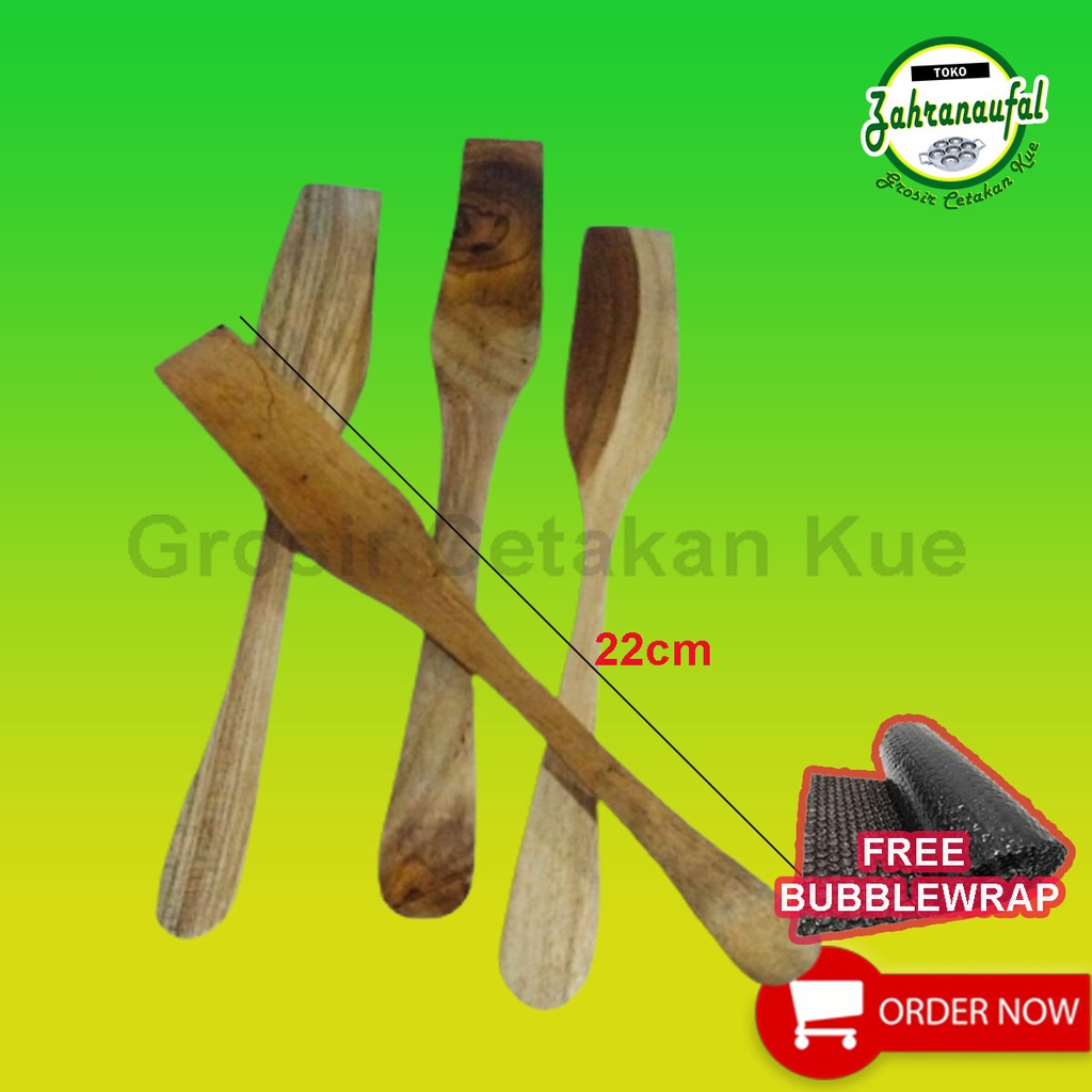 Jual SUTIL MINI KAYU SERABI APEM SOLET BIKANG KAYU / SPATULA BIKANG ...