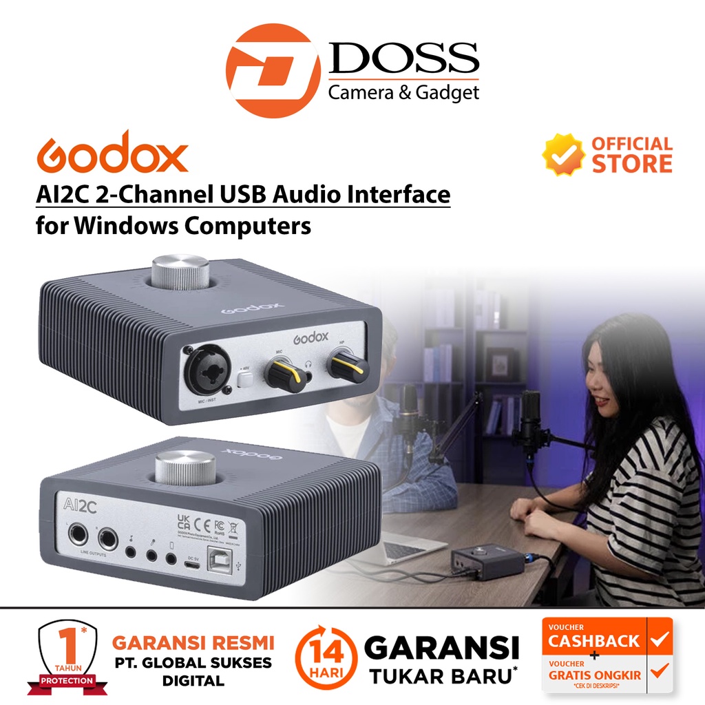Jual Godox AI2C 2-Channel Audio Interface | Shopee Indonesia