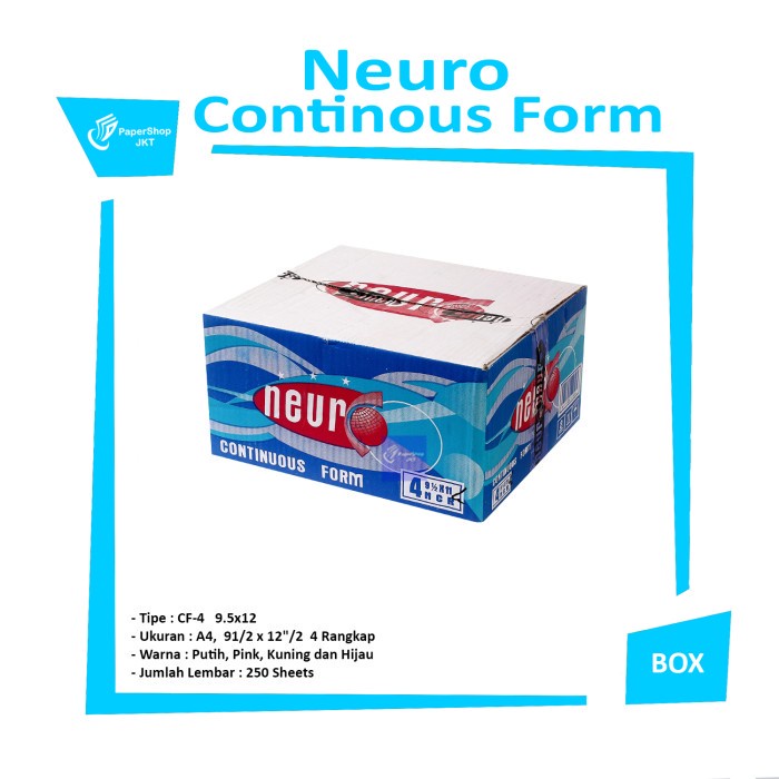 Jual NEURO - Continous Form 4 Ply 9 1/2 x 12/2 ( A4 Neuro ) NCR - Box ...