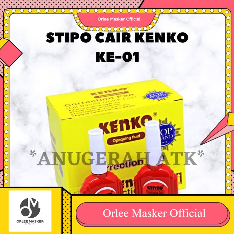 Jual STIPO CAIR KENKO BESAR, (1 pcs) tip ex plastik cair, cocok untuk ...