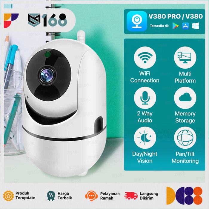 Jual CCTV Wifi IP Camera HD1080P 1 Antena Wireless IP Kamera 2MP HD ...