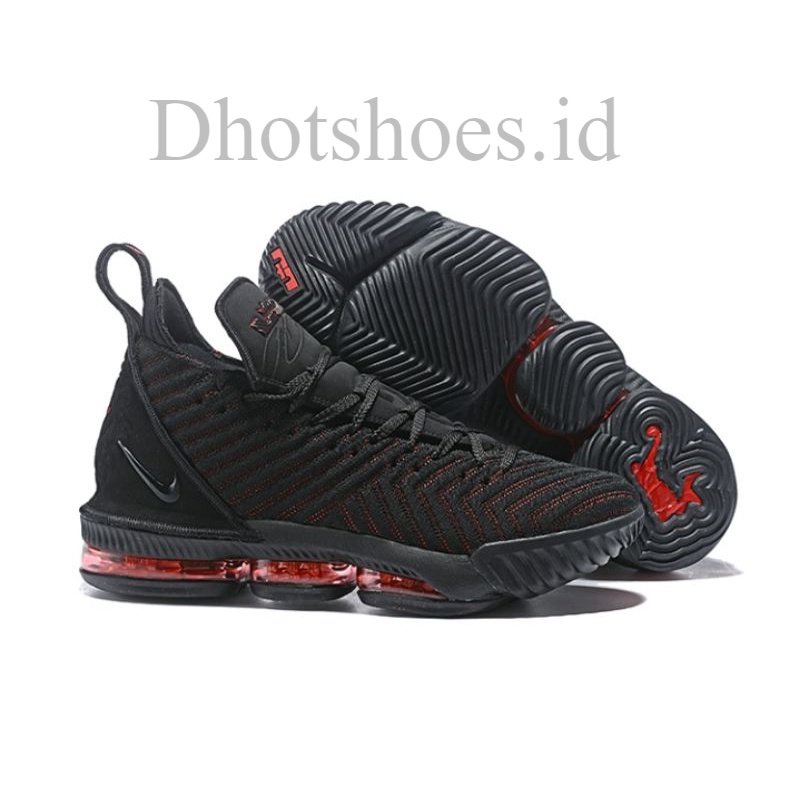 Jual Sepatu Lebron James 16 Black Red High Premium Original | Shopee ...